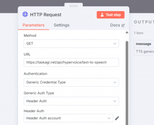 How to Use HyperVoice Text-to-Speech in N8N – TaskAGI