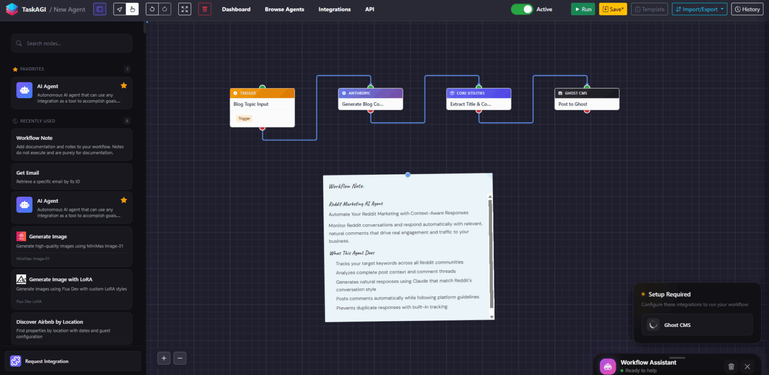 New feature: On canvas documentation for your AI agent workflows – TaskAGI